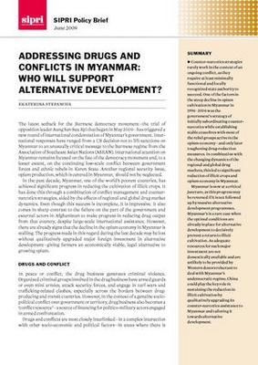Addressing drugs and conflicts in Myanmar: who will support alternative ...